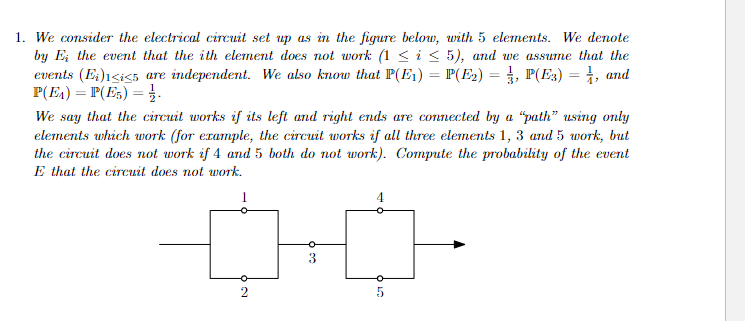 Solved 1. We consider the electrical circuit set up as in | Chegg.com