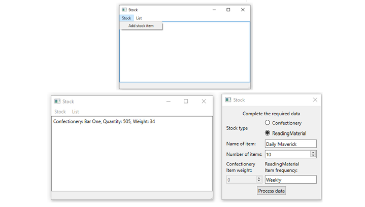 Solved Write a GUI application that implements the classes | Chegg.com