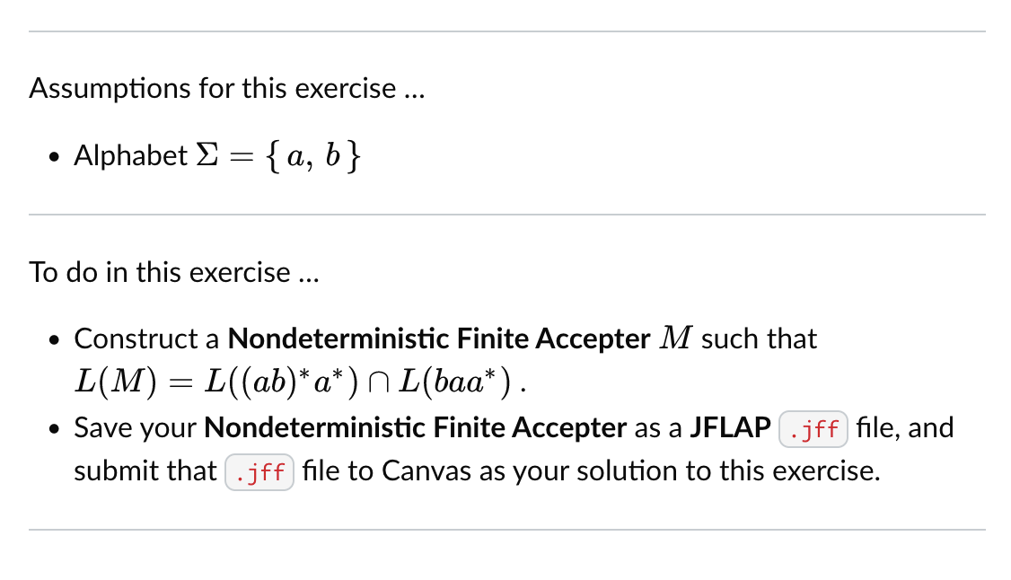 Solved Assumptions for this exercise ... - Alphabet Σ={a,b} | Chegg.com