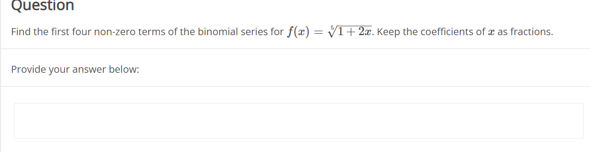 Solved Find the first four non-zero terms of the binomial | Chegg.com