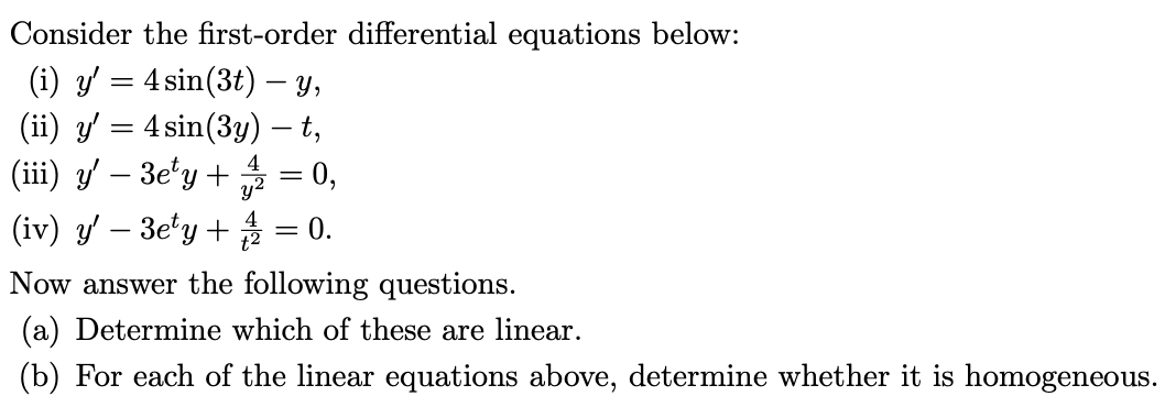 Solved AConsider the first-order differential equations | Chegg.com