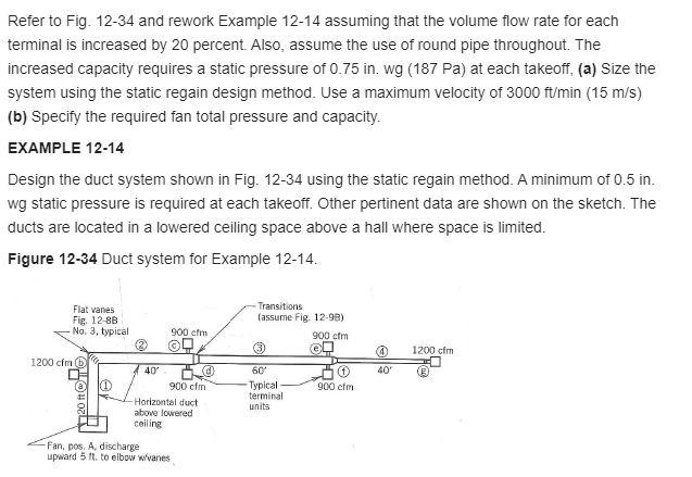 Refer to Fig. 12-34 and rework Example 12-14 assuming | Chegg.com