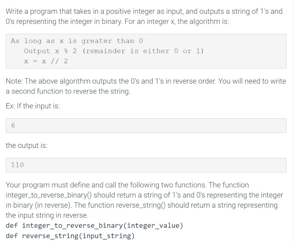 Solved Please Write This In Python Thank You Write A Pr