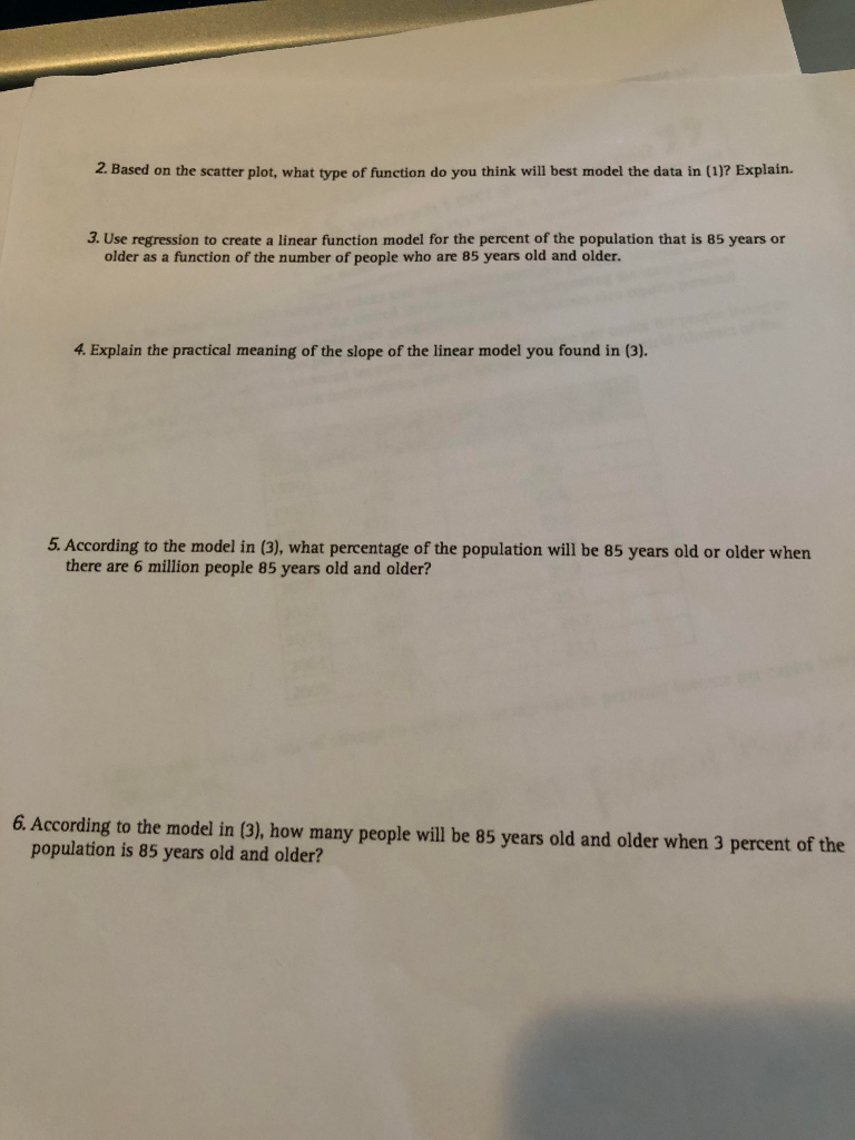 Solved Longer Life Spans Using Linear Function Models 99 | Chegg.com