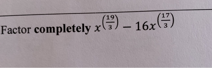 Solved Factor completely x(3) -16x() | Chegg.com