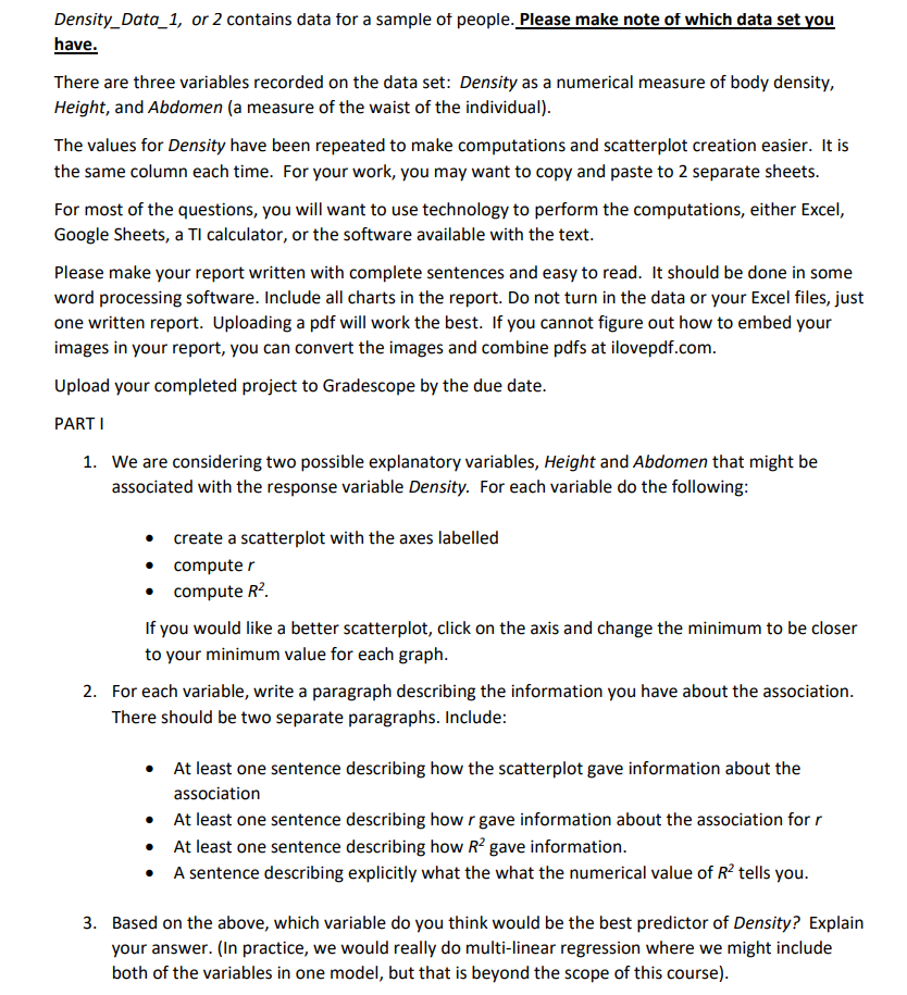 Solved have. There are three variables recorded on the data | Chegg.com