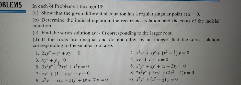 Solved Blems In Each Of Problems 1 Through 10 A Show That
