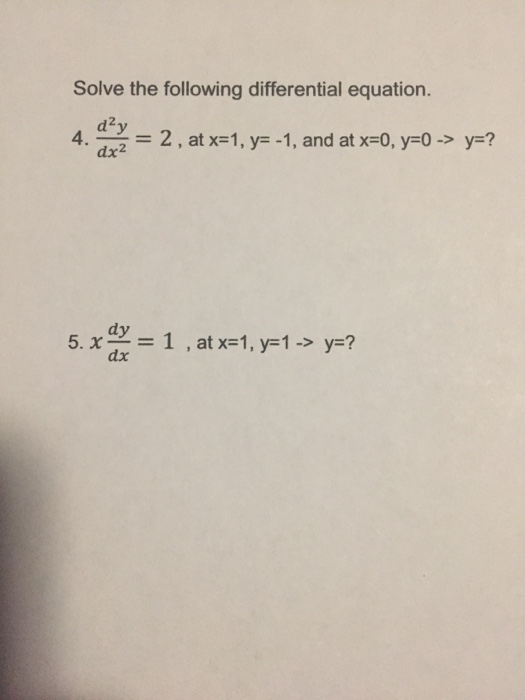 Solved Solve the following differential equation. d^2y/dx^2 | Chegg.com