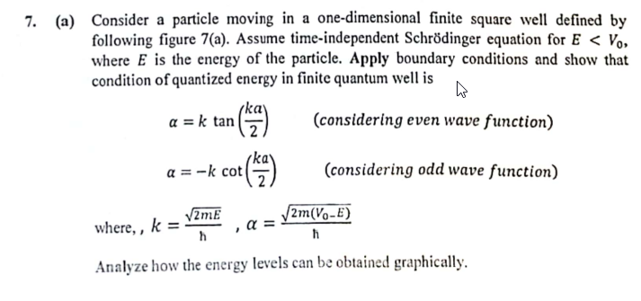 Solved (a) Consider a particle moving in a one-dimensional | Chegg.com