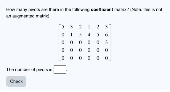 Solved How many pivots are there in the following | Chegg.com