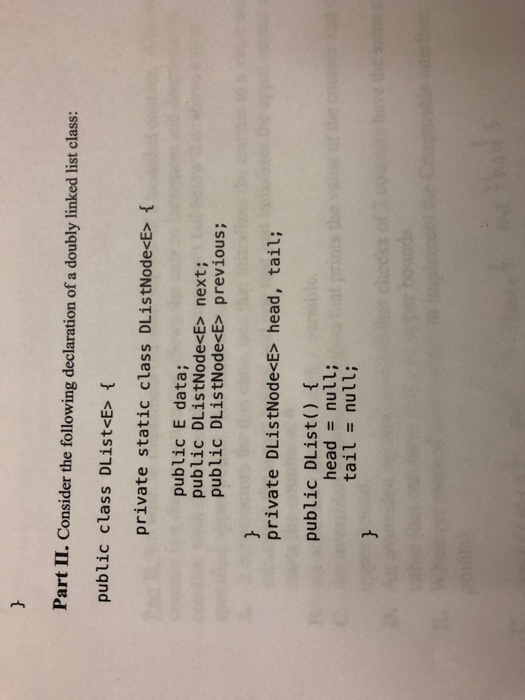 Solved Part II. Consider the following declaration of a | Chegg.com