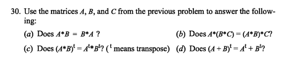 Solved 29. Create the following three matrices: 13.51 0-2 i | Chegg.com