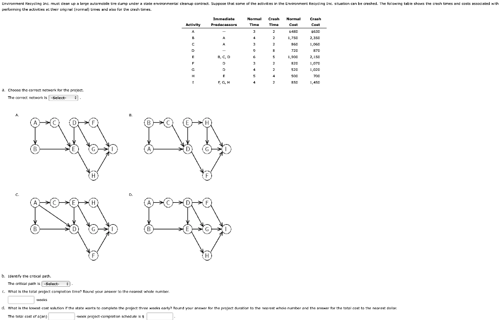 Solved 1. 2. A computer-system installation project | Chegg.com