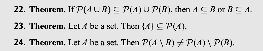 Solved 22. Theorem. If P(AUB) C P(A) U P(B), then A C B or B | Chegg.com