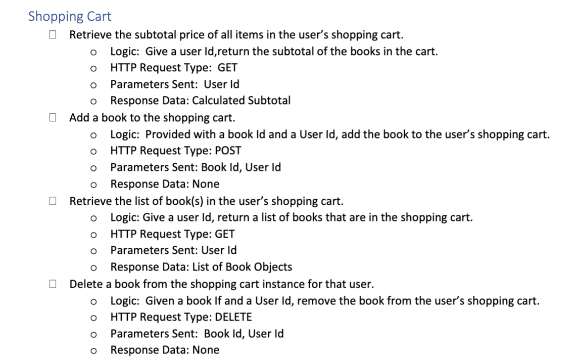 Solved I am creating a online web application bookstore in | Chegg.com
