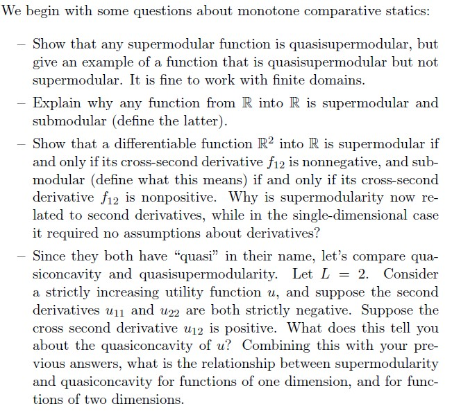 We begin with some questions about monotone | Chegg.com