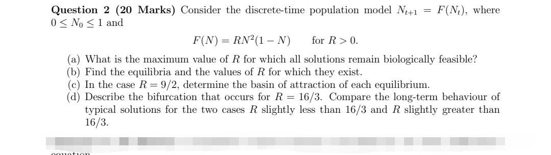 Question 2 (20 Marks) Consider the discrete-time | Chegg.com