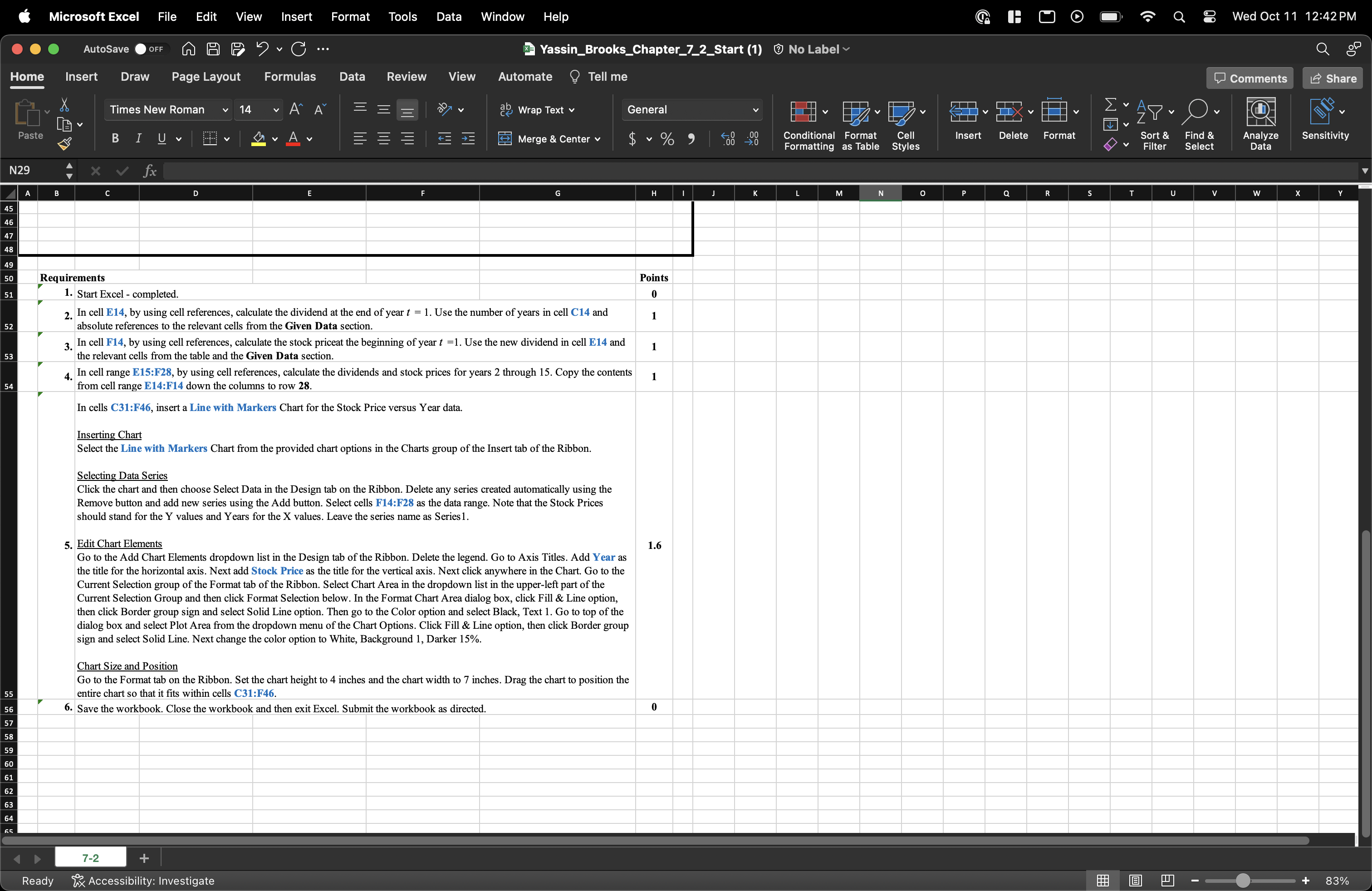 Solved Microsoft Excel File Edit View Insert Format Tools | Chegg.com
