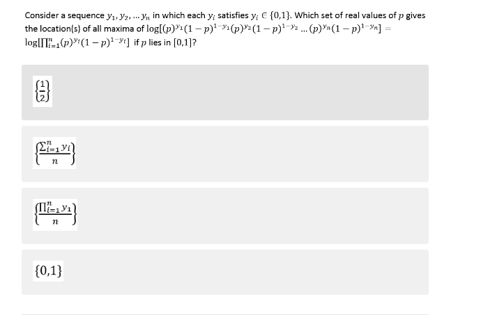 Solved Consider a sequence y1,y2,…yn in which each yi | Chegg.com