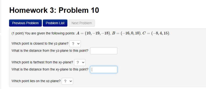 Solved Homework 3: Problem 10 Previous Problem Problem List | Chegg.com
