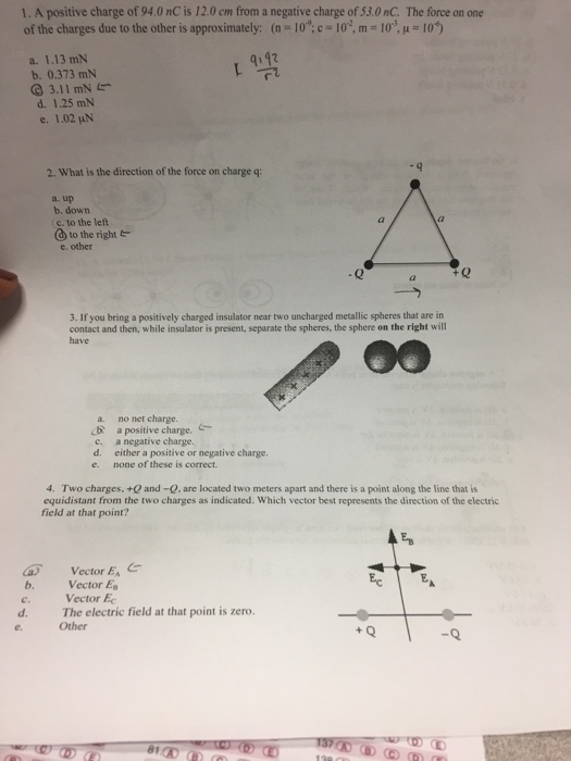 Solved A positive charge of 94.0 nC is 12.0 cm from a | Chegg.com