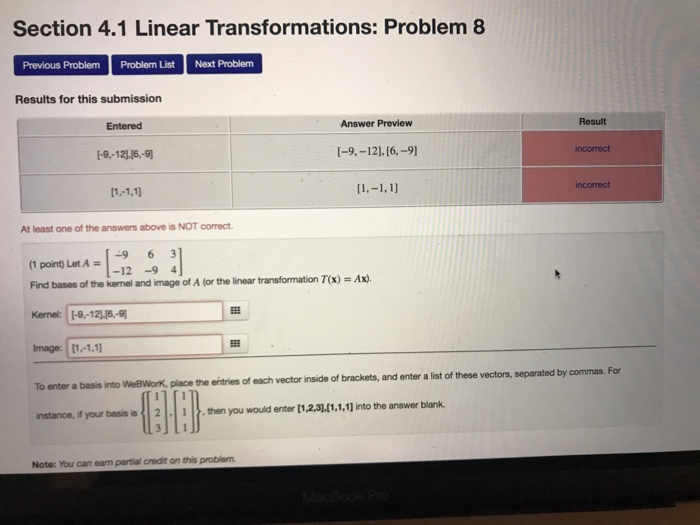 Solved Section 41 Linear Transformations Problem 8 