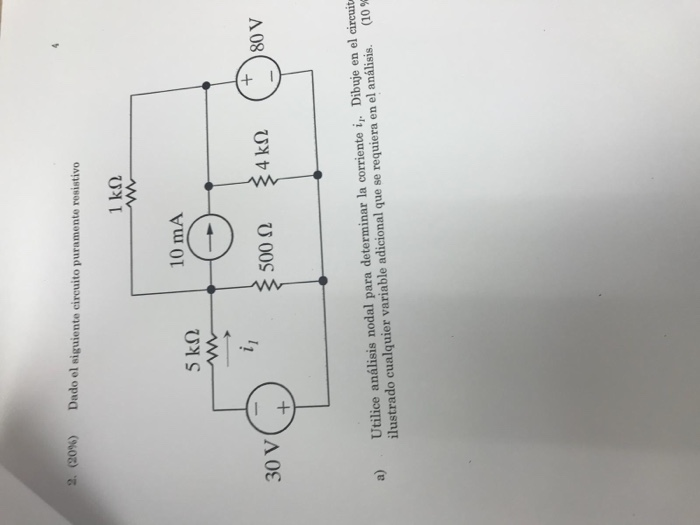 Solved Use nodal analysis to determine current i1. Draw in | Chegg.com