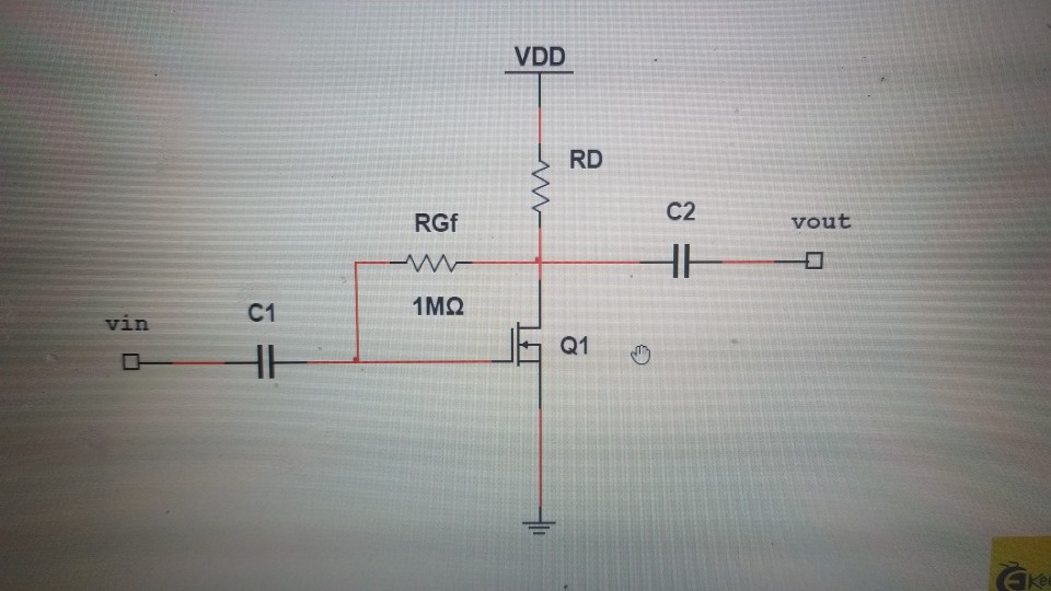 Solved The circuit below shows a discrete common source | Chegg.com