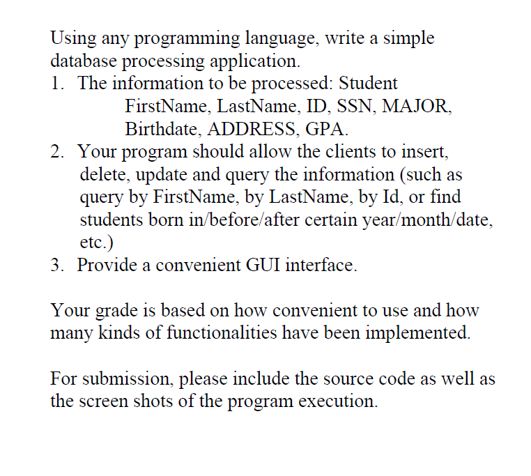Solved Using Any Programming Language Write A Simple 8131