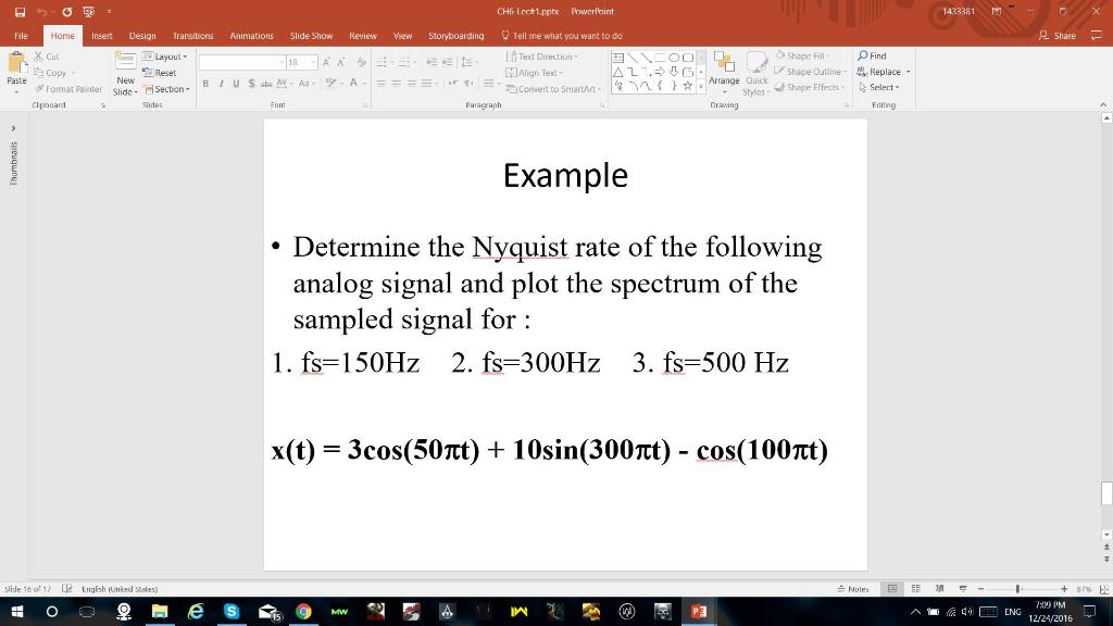 Solved - Determine the Nyquist rate of the following analog | Chegg.com