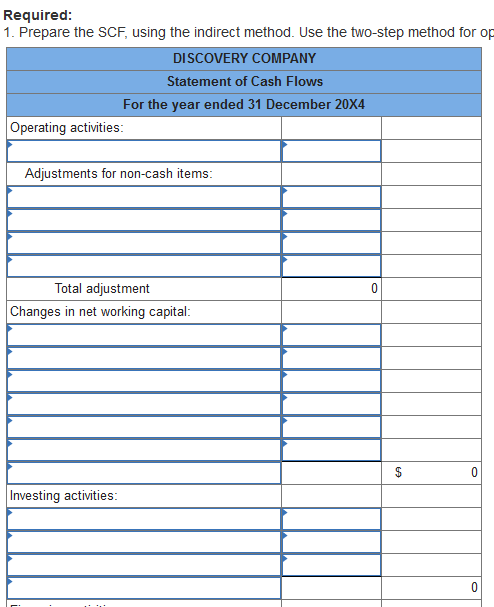 Solved Financial statements for Discovery Company | Chegg.com