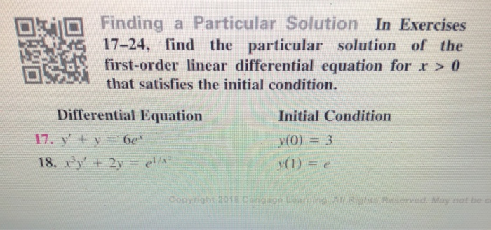 Solved Differential Equation Initial Condition 19. y' y | Chegg.com