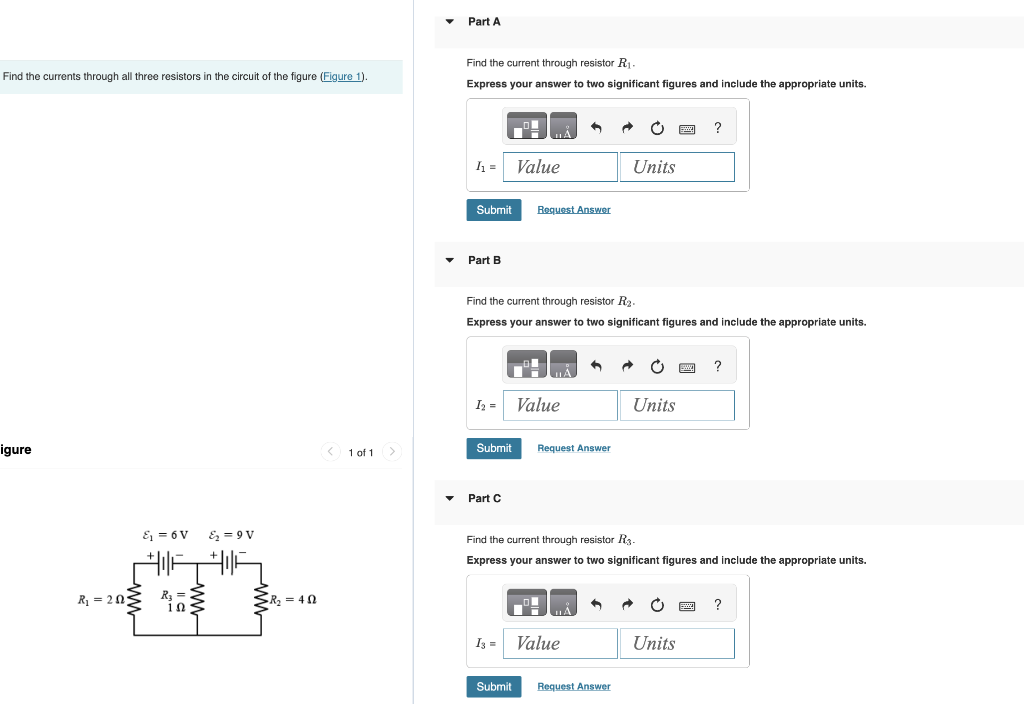 Solved Find the current through resistor R1. Find the | Chegg.com