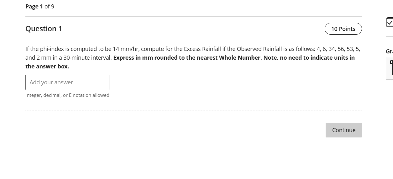 Solved If the phi-index is computed to be 14 mm/hr, compute | Chegg.com