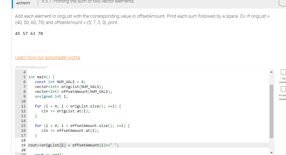 Solved not sure what I did wrong c++ also I know in cout its | Chegg.com