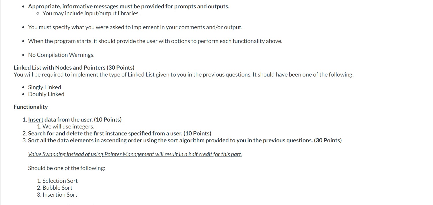 Solved This is an extra credit question. Implement a | Chegg.com