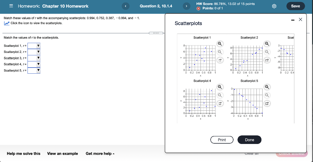 Solved Lesson 10.1.4: Match these values of r with | Chegg.com