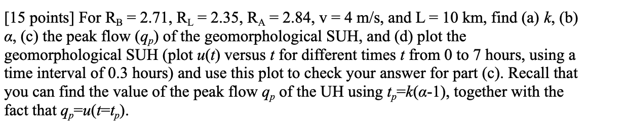 Solved = = [15 points] For Rp = 2.71, Rı = 2.35, RA = 2.84, | Chegg.com