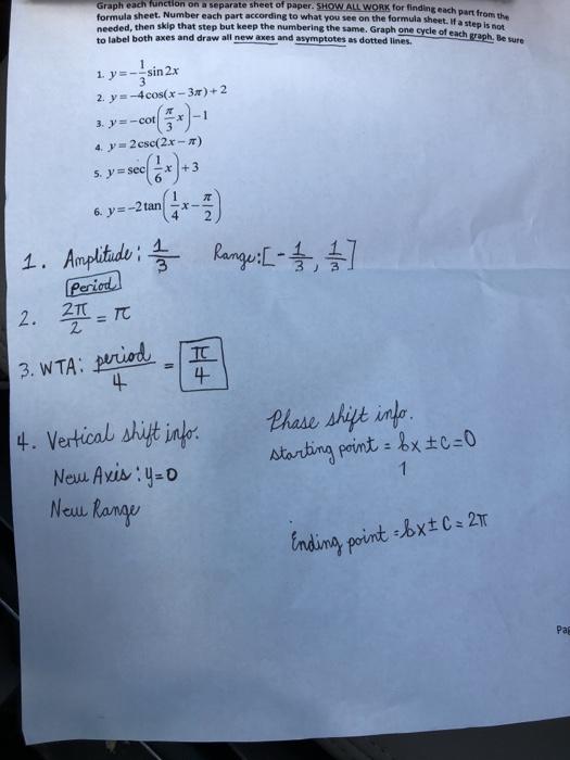 Solved Graph each function on a separate sheet of paper.SHOW | Chegg.com