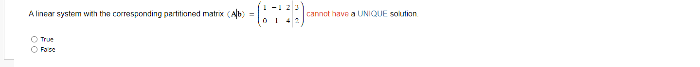 Solved A linear system with the corresponding partitioned | Chegg.com