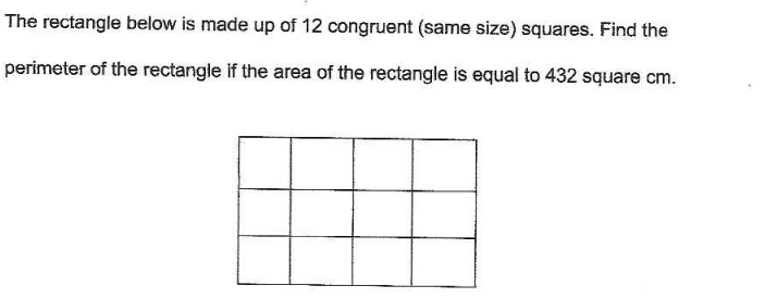 Solved The rectangle below is made up of 12 congruent (same | Chegg.com