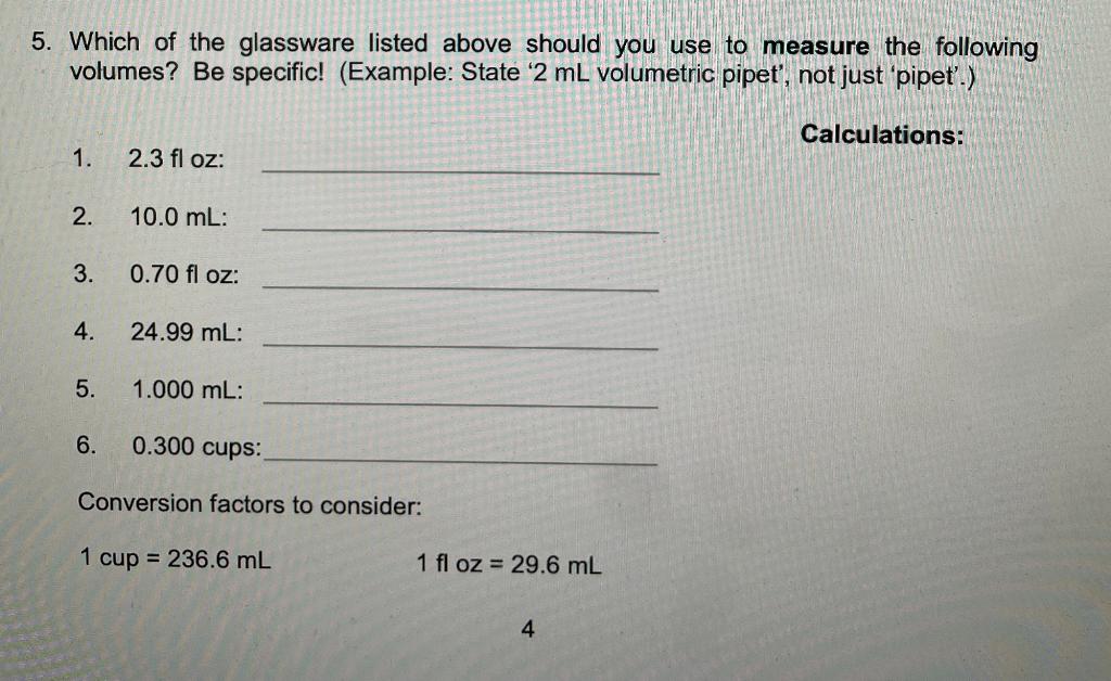 Solved Lab 2 - Introduction to the Tools of the Chemistry | Chegg.com