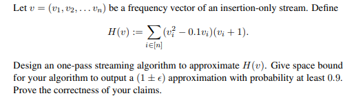 Solved Let v=(v1,v2,…vn) be a frequency vector of an | Chegg.com