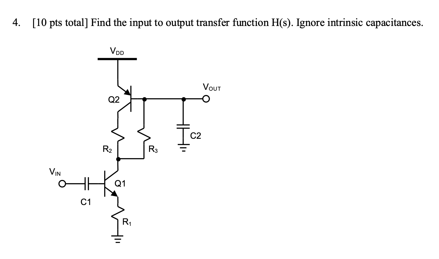 Solved 4. [10 pts total] Find the input to output transfer | Chegg.com