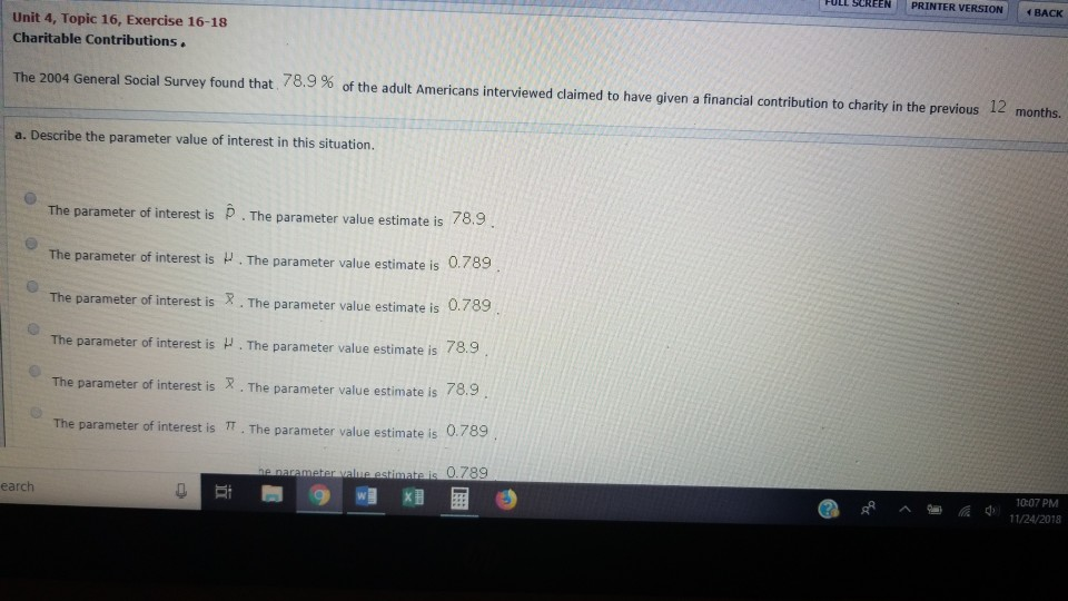 Solved REEN PRINTER VERSION BACK Unit 4, Topic 16, Exercise | Chegg.com