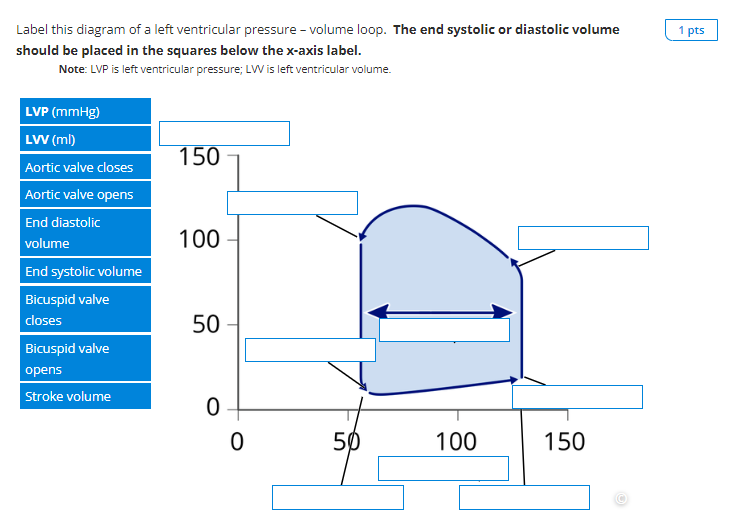 Label this diagram of a left ventricular pressure - | Chegg.com