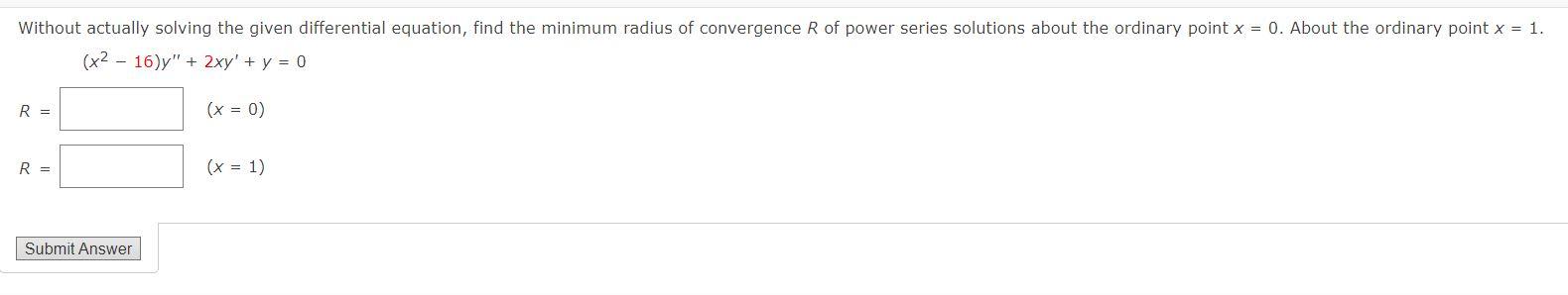 Solved Without actually solving the given differential | Chegg.com