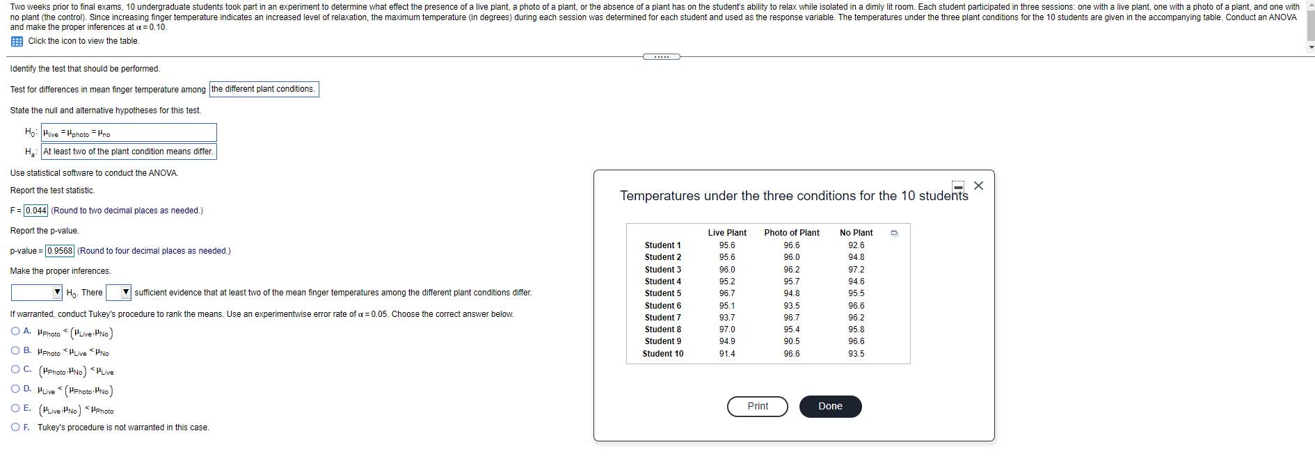 Solved Two weeks prior to final exams, 10 undergraduate | Chegg.com