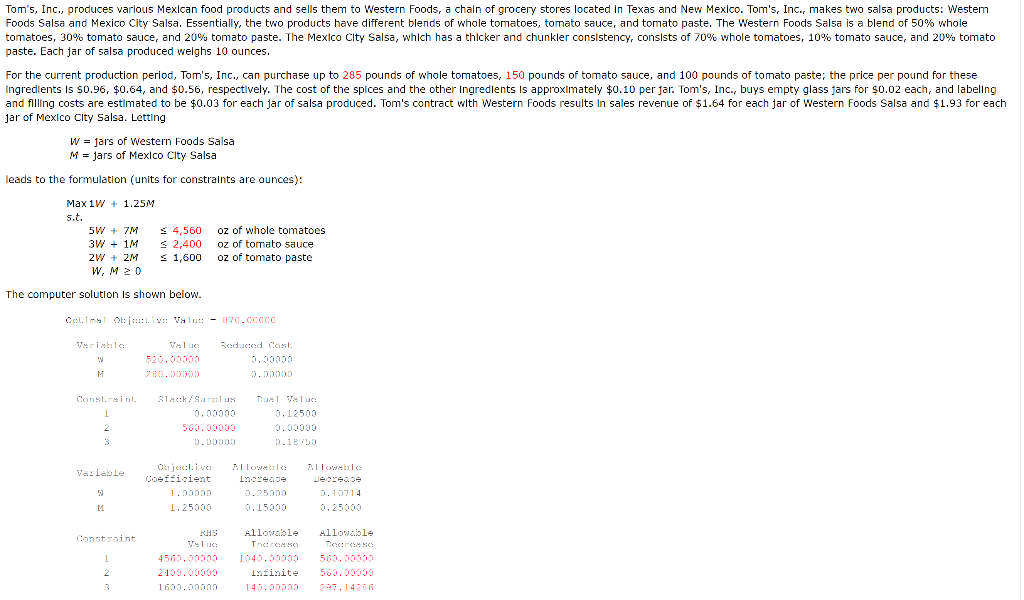 Solved paste. Each jar of salsa produced welghs 10 ounces. | Chegg.com