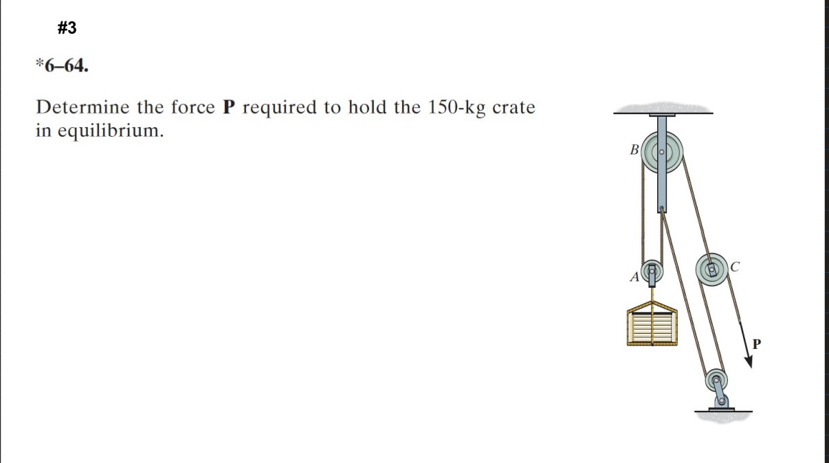 Solved Determine the force P required to hold the 150−kg | Chegg.com